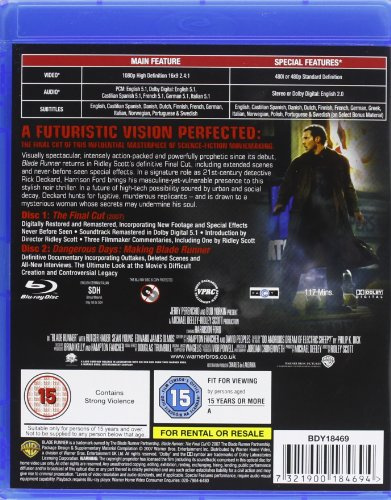 Blade Runner Blu Ray UPC 085391185741 Blade Runner (Blu Ray)