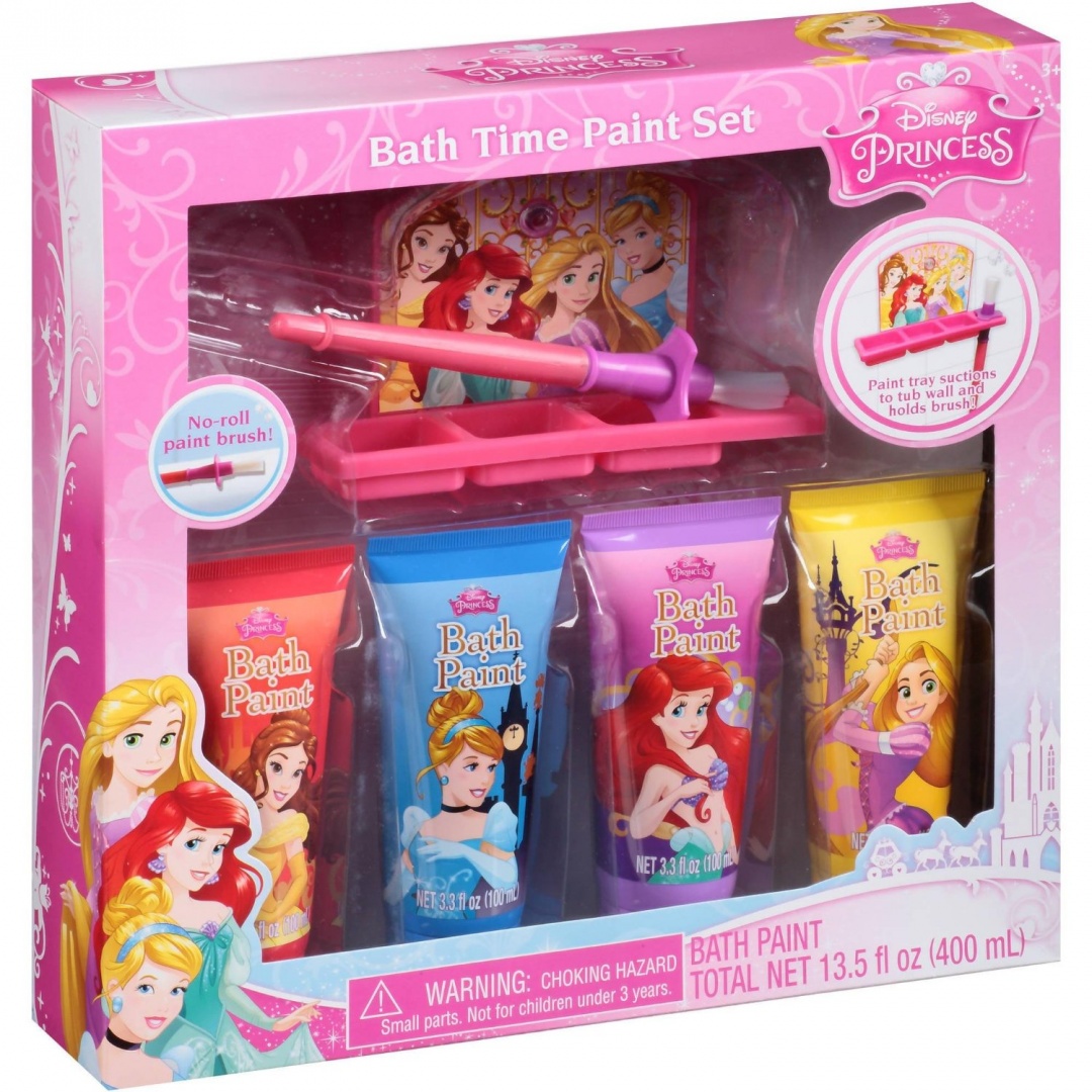 DISNEY PRINCESS BATH PAINT SET LEARN COLORS And MIX COLORS, 52% OFF